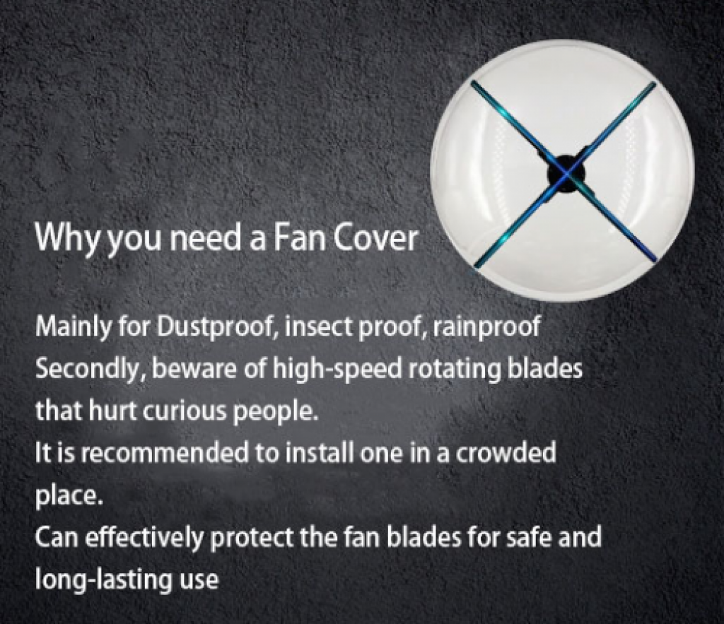 M3 Cover for 3D Hologram Fan - Screen Technology Engineering Limited