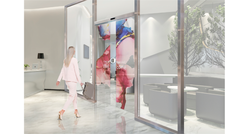 The transparent display screen has flexible installation and ...