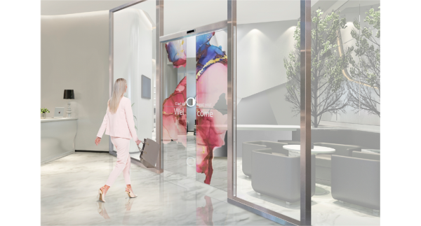 The transparent display screen has flexible installation and ...